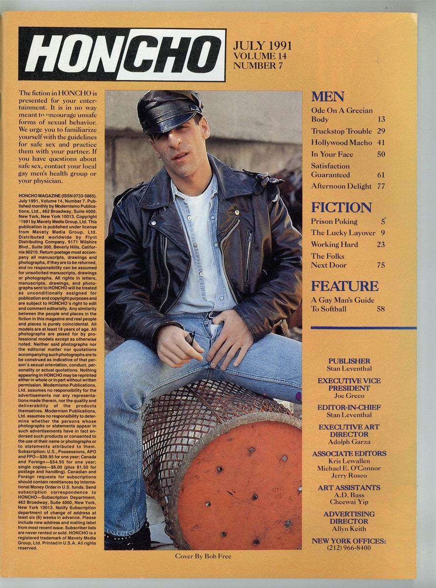 Honcho 1991 Kristen Bjorn, Cityboy, Richard Law 98pgs Gay Beefcake Mag – oxxbridgegalleries