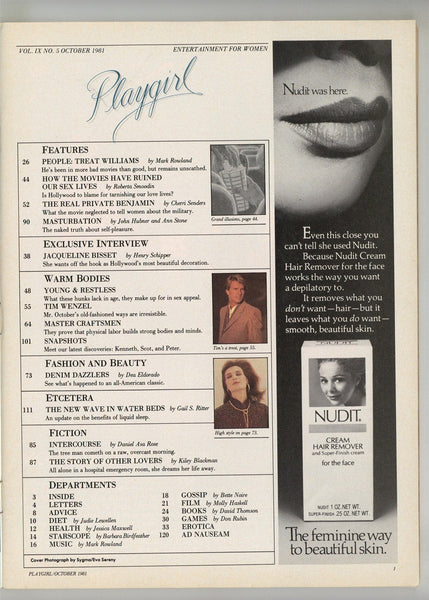 Playgirl 1981 Tim Wenzel, David Perkins 122pgs Vintage Gay Pinup Magaz – oxxbridgegalleries