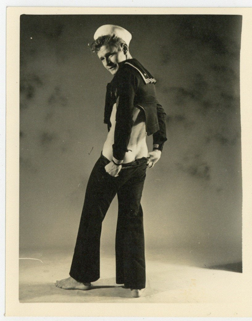 Flirty Beefcake Sailor 1960 Kris Of Chicago 5x4 Gay Male Physique Phot ...