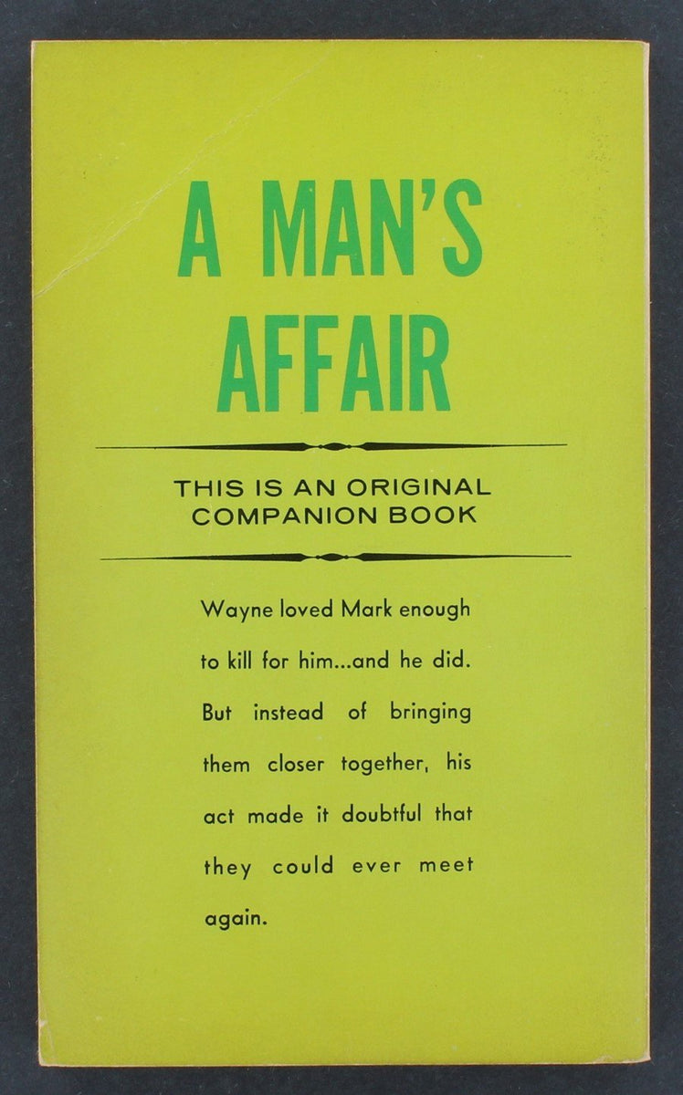 A Man's Affair by Alan Fair 1968 Gay Romance Companion Greenleaf CB563 ...
