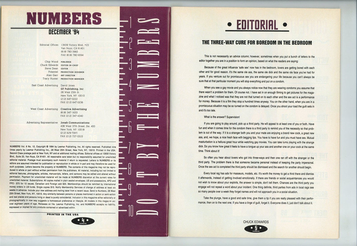 Numbers 1994 Mike Lamas, Brad Hunt, Victor Patrenka 100p Falcon, Forum ...