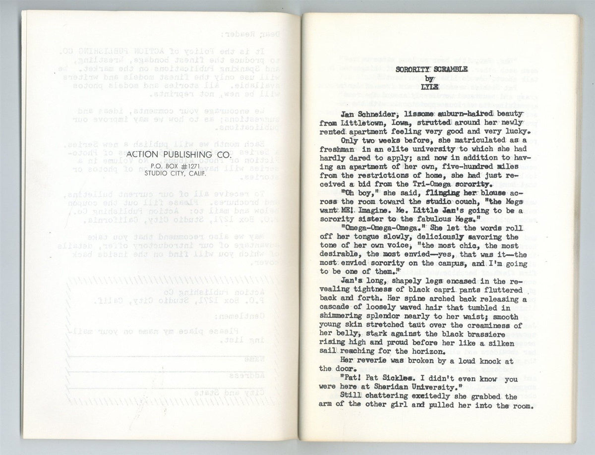 Submission 1964 Vintage Female Bondage / Wrestling Pulp Magazine 60ps ...