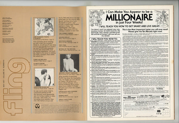 Fling 1977 Roberta Pedon 6p, Chesty Morgan 72pg Big Boobs Magazine Rel ...