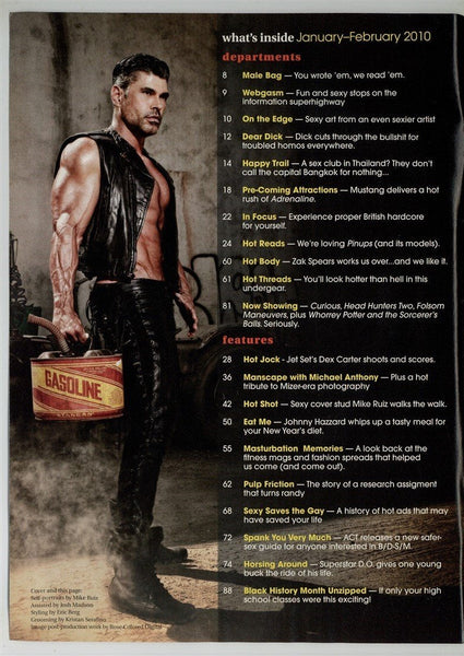 Unzipped 2010 Mike Ruiz, Zak Spears, Johnny Hazzard 90pgs Leather Gay ...