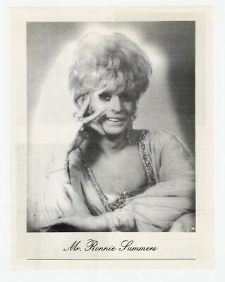 Ronnie Summers Female Impersonator 1968 Handbill Drag Queen Gay Intere ...